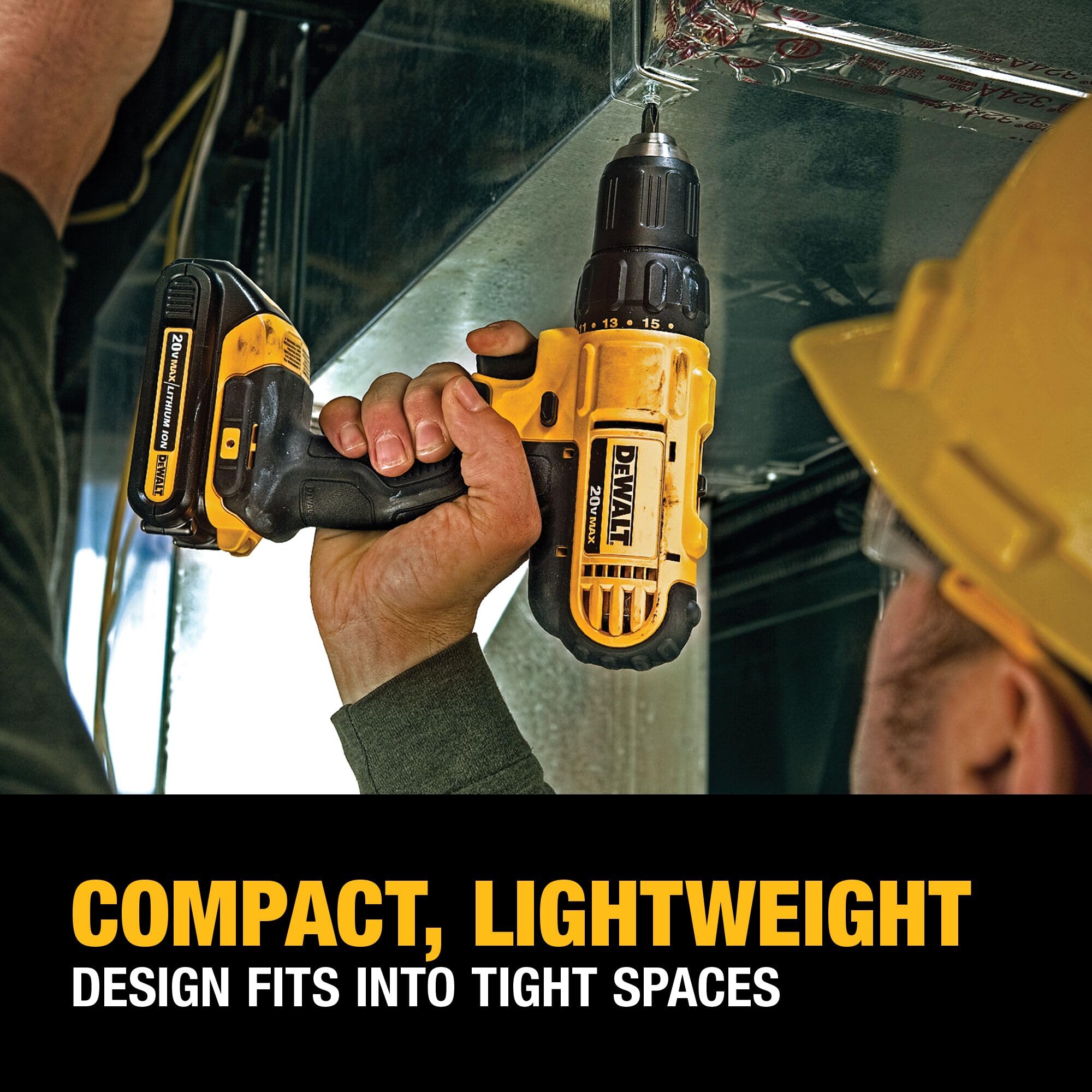 Dewalt DCD771C2 20V MAX Cordless Lithium-Ion 1/2 inch Compact Drill Kit with XR Li-Ion Brushless 0.25" 3-Speed Impact Driver