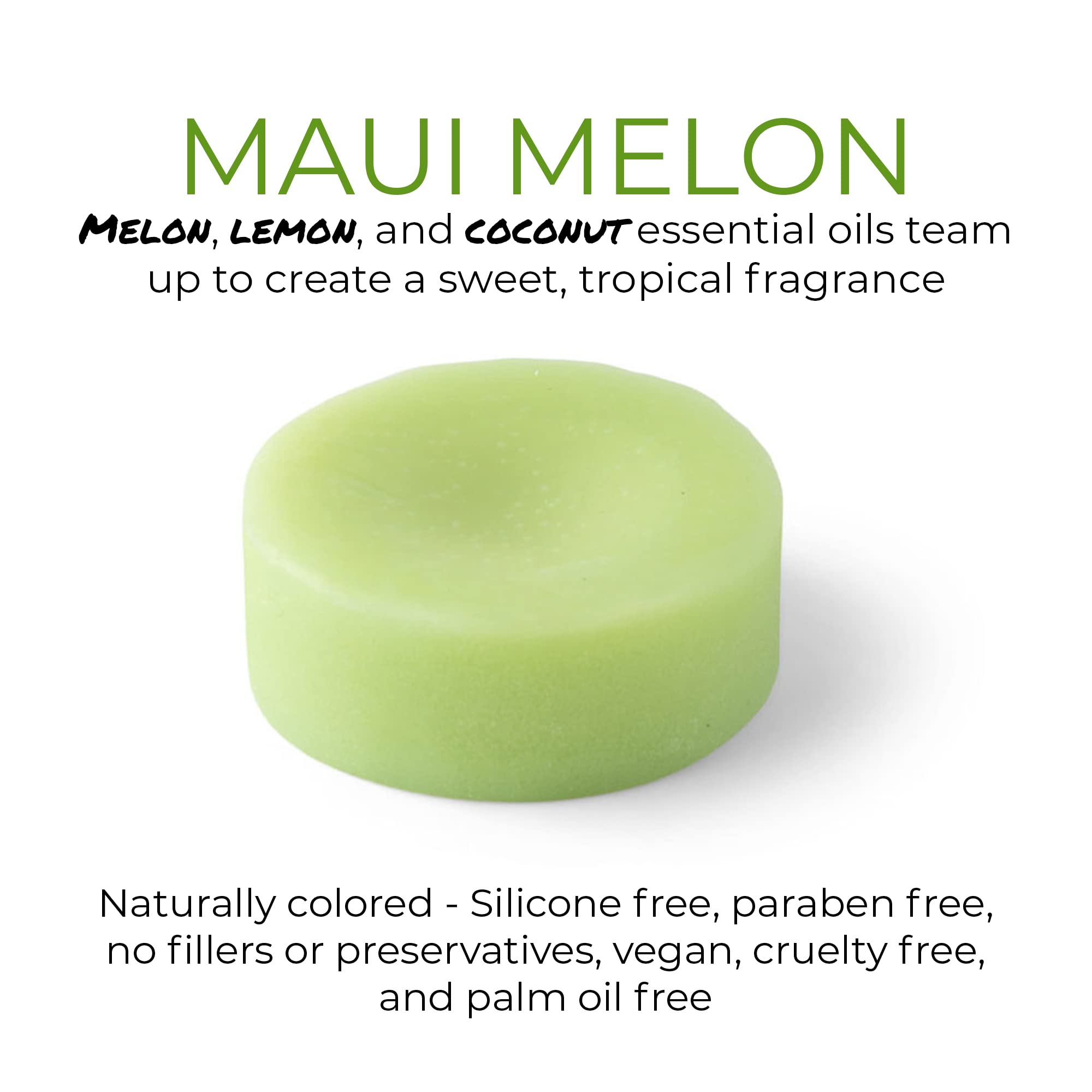 Suds & Co. Solid Conditioner Bar, Zero Waste Conditioner, Natural Conditioner For Hair, Sustainable, Eco-Friendly Hair Care – Maui Melon, 1.7 Ounce