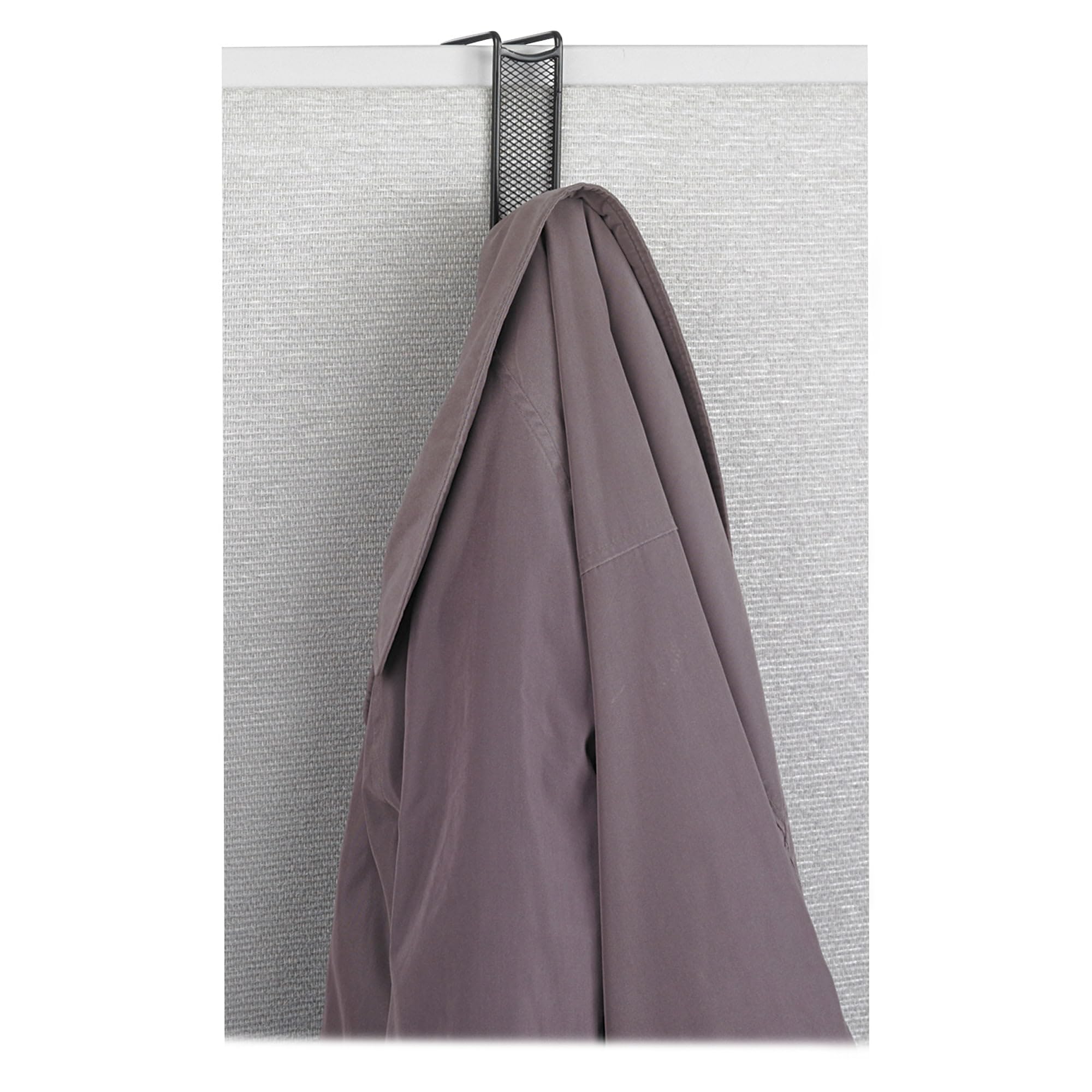 Safco Onyx Panel/Door Coat Hook, Steel, Charcoal