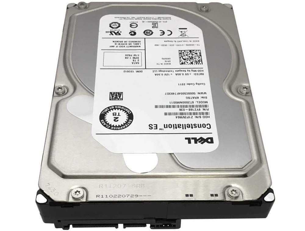 DELL/Seagate Constellation ES ST2000NM0011 2TB 7200RPM 64MB Cache SATA 6.0Gb/s 3.5" Internal Enterprise Hard Drive - 3 Year Warranty (Renewed)