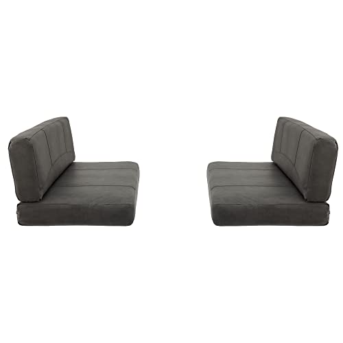 RecPro RV Dinette Booth Cushions with Memory Foam Camper Trailer Bed (Gunmetal, 36")