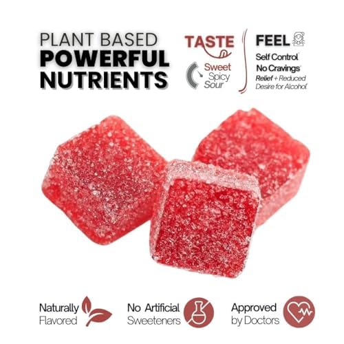 Drop The Craving Quit Drinking Alcohol Aid | 100% Drug-Free, Natural, Works Fast, Support Gummies to Help Less Cravings, Suppress Triggers, Before, During & After Quitting, 12 Pack
