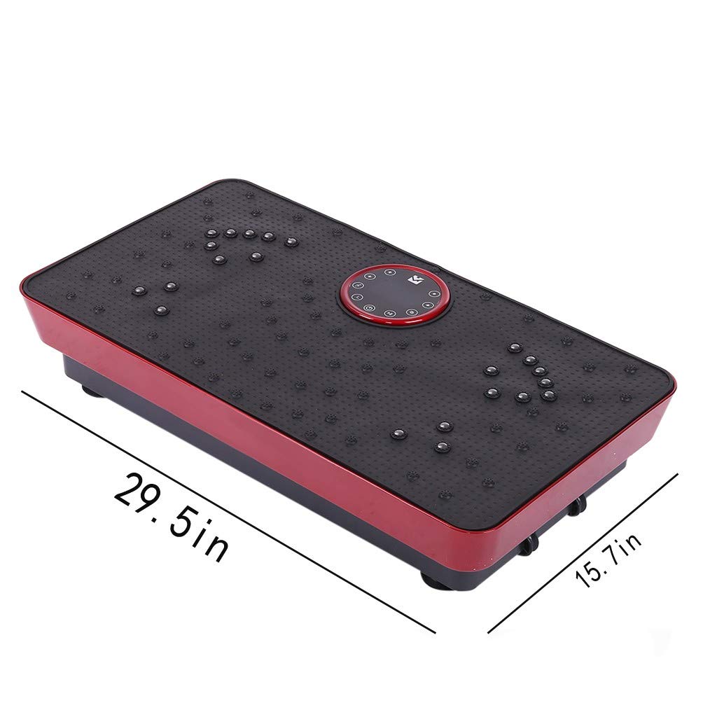 Full Body Vibration Platform Massage Machine Workout Trainer Silent Drive Motor | Ideal for Toning and Weight Loss Machine (Red)