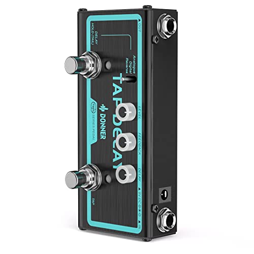 Donner Tap Delay Guitar Effect Pedal, 3 Delay Modes Digital Reverse Analogue Delay with Tap Tempo Control