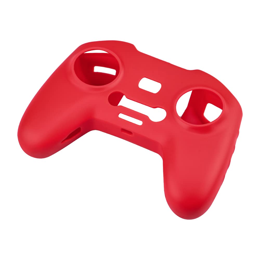 Drone Remote Control Game Silicone Sleeve, Through the Machine Handle Protective Cover Strap Remote Controller Joystick, Suitable for DJI Avata/FPV Combo Accessories (Red)