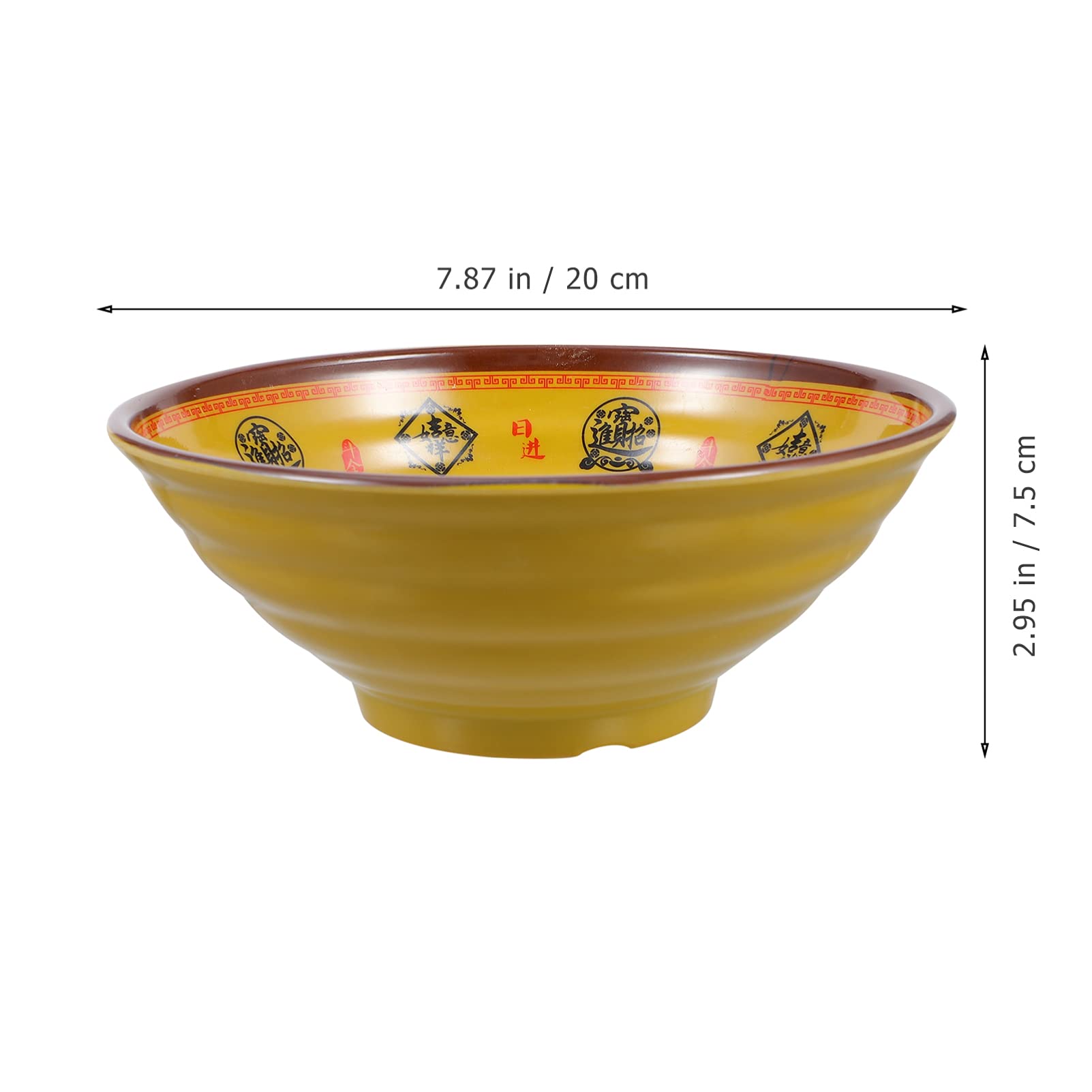 Hemoton Udon Soba Bowl Ramen Bowl Melamine Noodle Bowl Soup Bowls 8 inch Cereal Bowls Serving Bowls Chinese Japanese Decorative Tableware For Salad Soup Rice Noodle Chinese Soup Bowl