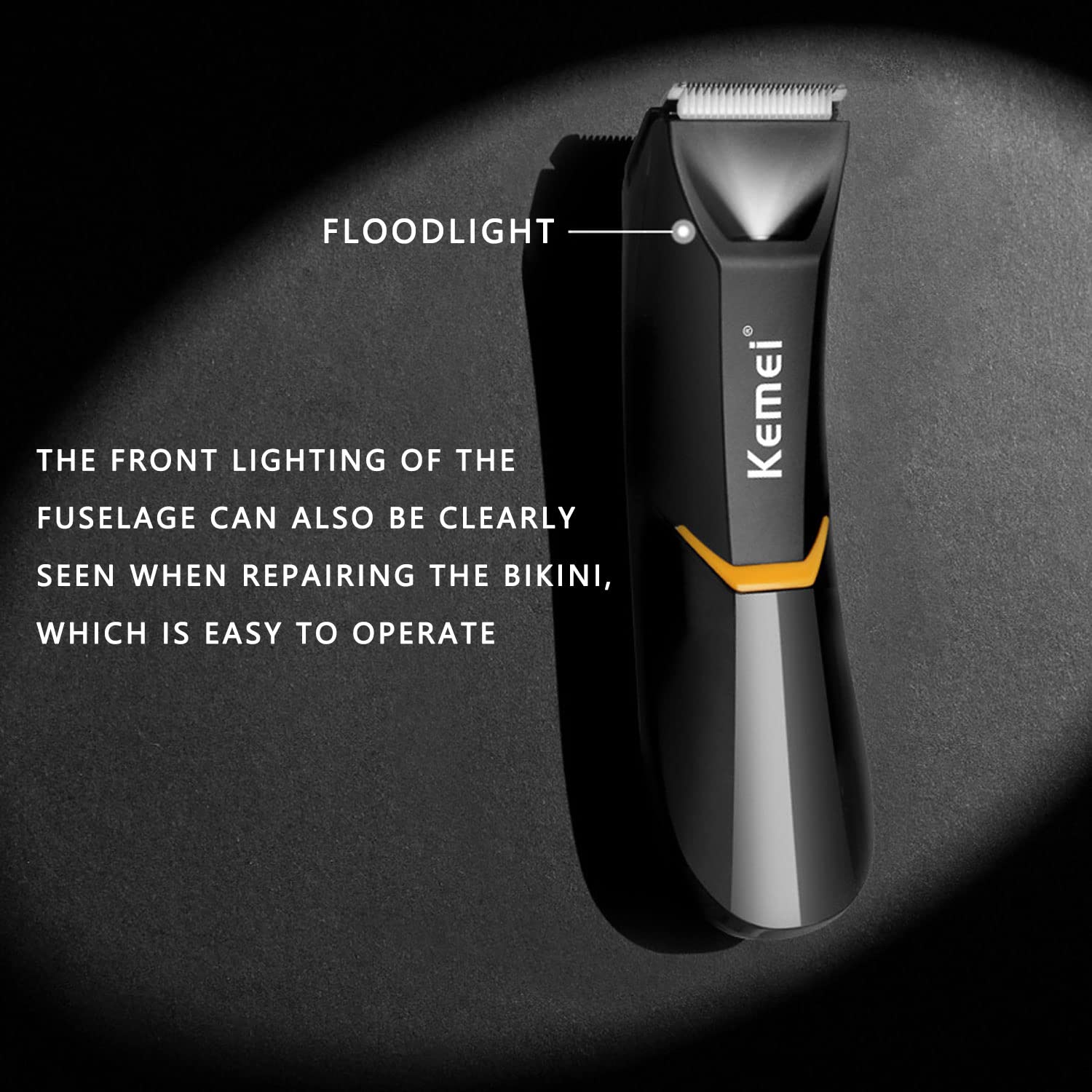 KEMEI 3208 Body Hair Trimmer, Electric Groin Trimmers for Men, Replaceable Electric Cordless Ball Hair Trimmer Shaver, Multi-Function Body Groomer Set Pubic Trimmers with Washable Blade