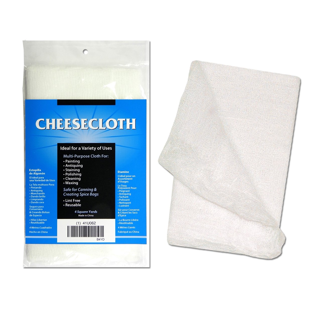 DeRoyal CCB4YD 4 Yards Grade 10 Cheesecloth, White
