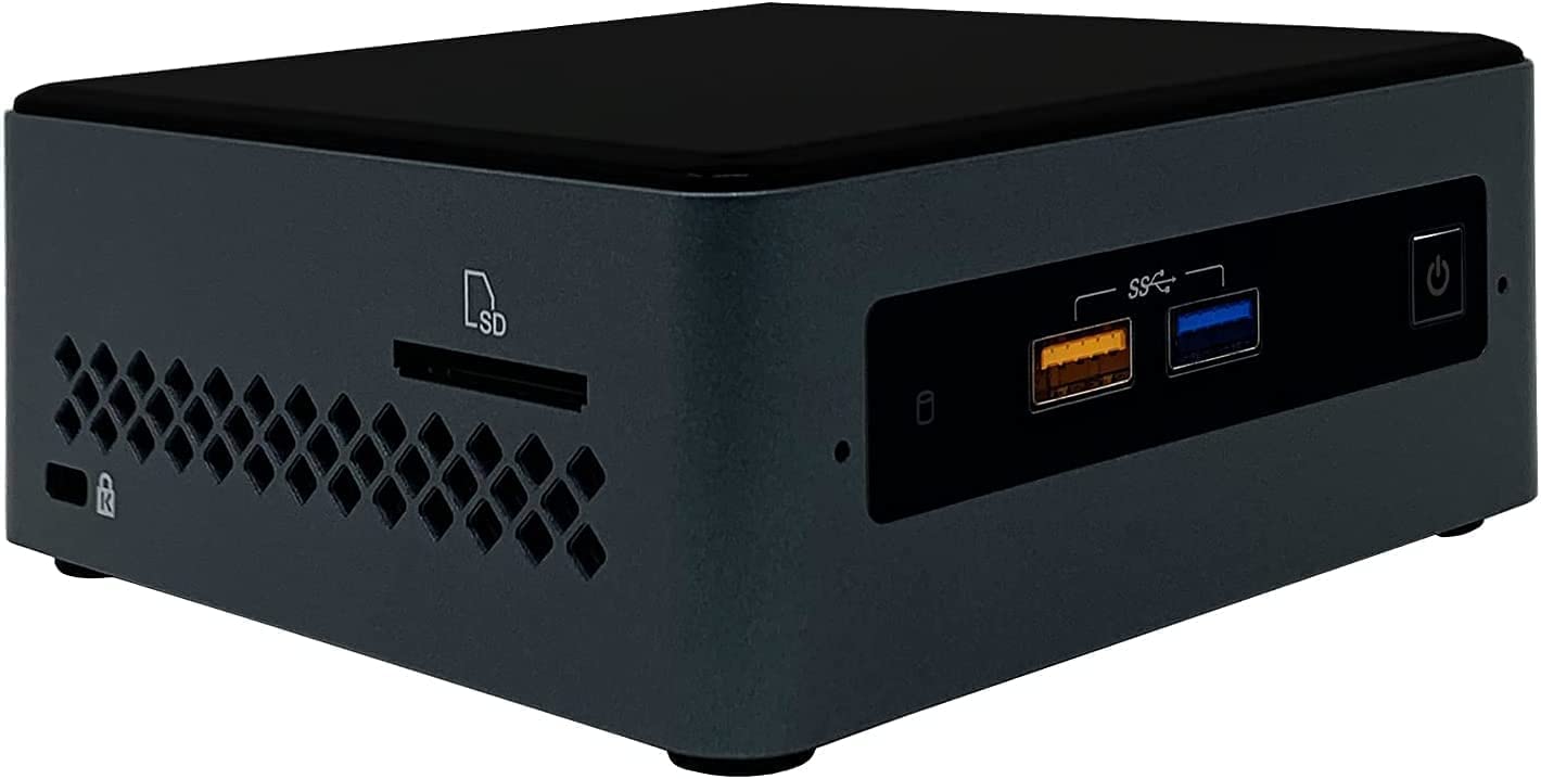 Intel NUC 7 Mainstream Kit NUC7CJYHN1 Mini Business & Home Barebone Desktop Intel Celeron J4005, 8GB DDR4 RAM, 256GB SSD, UHD Graphics Bluetooth, RJ-45, Wi-Fi, IST Cable, Windows 10 Pro