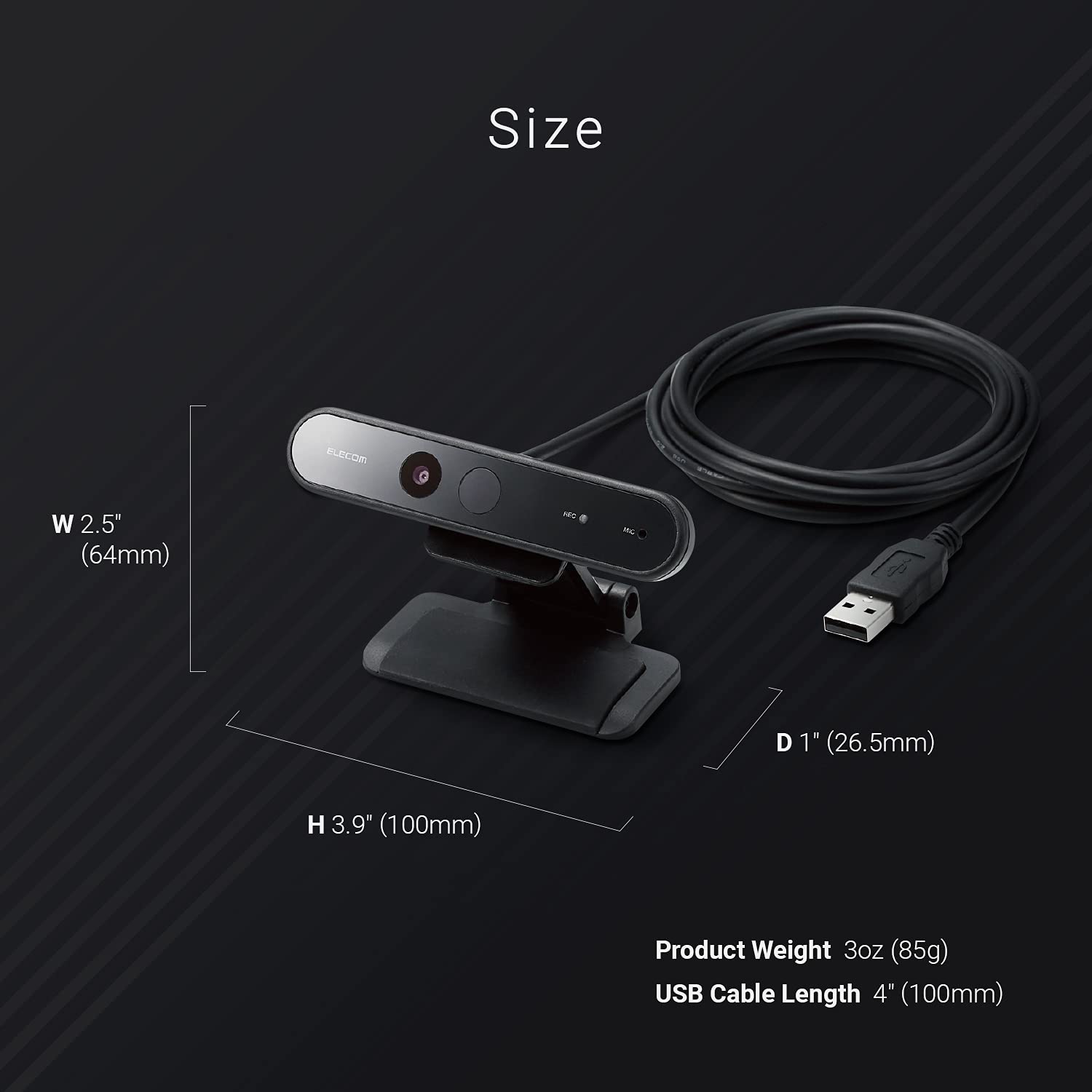 ELECOM Facial Recognition Webcam, Windows Hello Full HD 1080P 30FPS, Streaming, Compatible with Windows 11, Windows 10, Easy Login for Desktop & Laptop (UCAM-CF20FBBK)