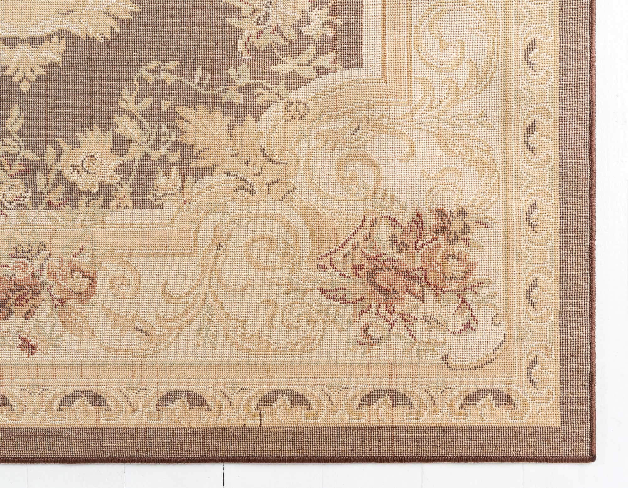 Unique Loom Versailles Collection Traditional Classic Floral Motif Area Rug (2' 2 x 3' 0 Rectangular, Brown/ Ivory)