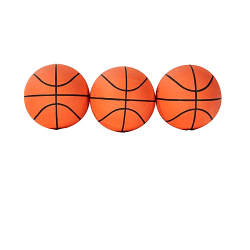 Hall of Games Size 3 Basketball, Indoor & Outdoor 3-Pack, 7-inch Diameter Durable Rubber Ball, Perfect for Arcade Games