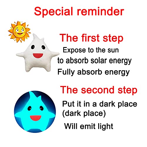 Wahahay Fluorescent Plush Toy, Glow in The Dark Plush,Happy Star Stuffed Doll,All Star Collection Star Man Stuffed Plush
