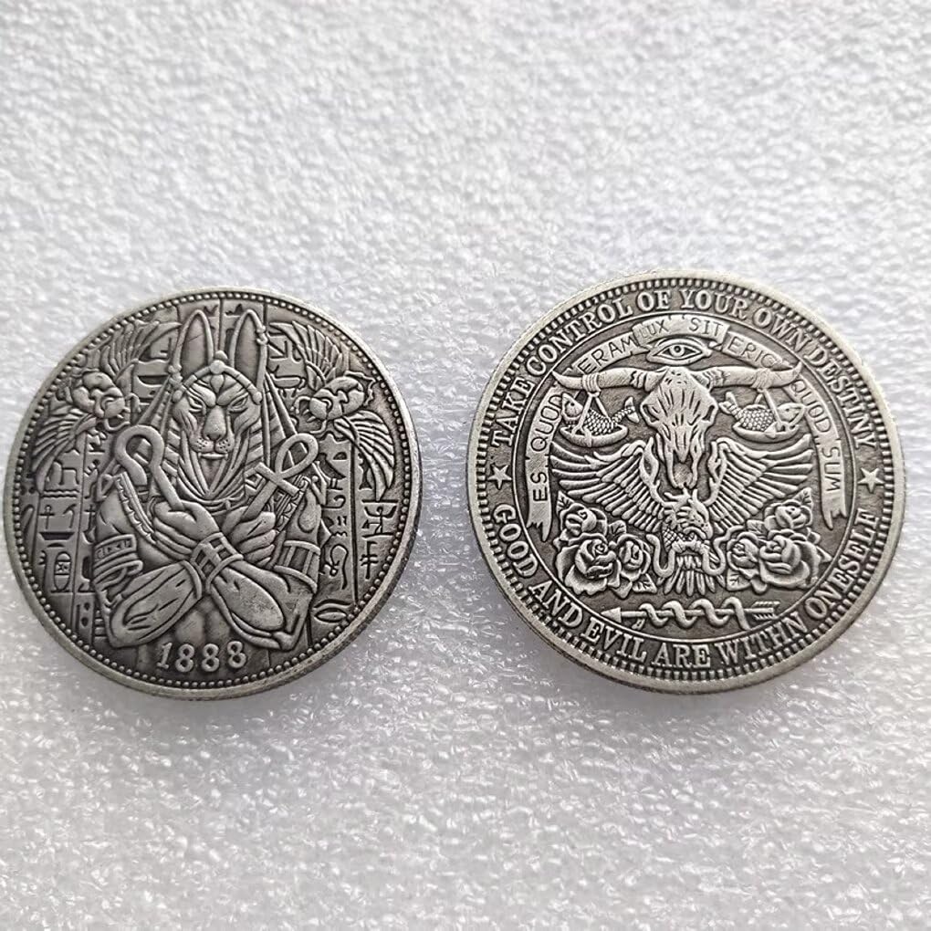 Egyptian Myth Azrael Anubis Werewolf Hobo Coin, Ancient Coins Silver Collection Challenge Coin