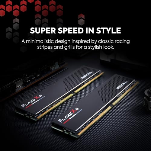 G.SKILL Flare X5 Series (AMD Expo) DDR5 RAM 64GB (2x32GB) 5600MT/s CL36-36-36-89 1.25V Desktop Computer Memory UDIMM - Matte Black (F5-5600J3636D32GX2-FX5)