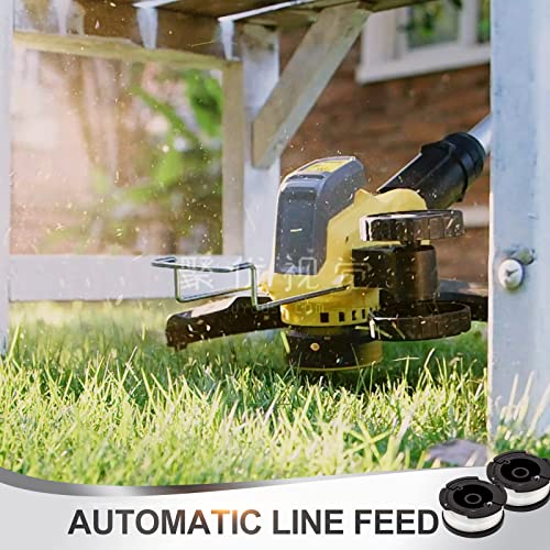 Walense 20V MAX Cordless String Trimmer/Edger with 2.0Ah Battery, 12 Inch Auto Feed Weed Grass Eater, Lightweight Portable Stretchable Electric Weed Whacker, Fast Charger & Replacement Spool Included