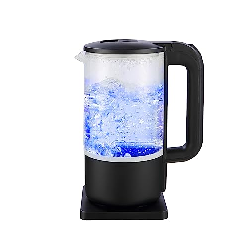 Murasakino Electric Kettle For Boiling Water,Fast Boiling Electric Tea Kettle, Hot Water Kettle Electric, Blue LED Light,Boil-Dry Protection, Auto Shut Off, BPA-Free Electric Glass Kettle.