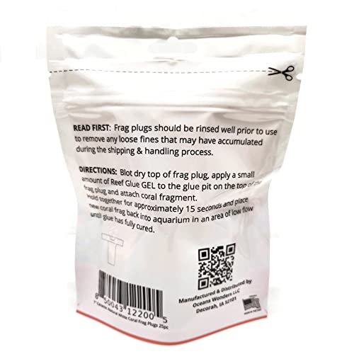 NextGen ReefsĀ® 1" Ceramic Natural White Coral Frag Plugs 25pc