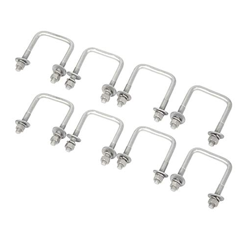 MEILIANJIA (8) Boat Trailer U-Bolt Galvanized Square 1/2" Dia x 3 1/16" x4 5/16"