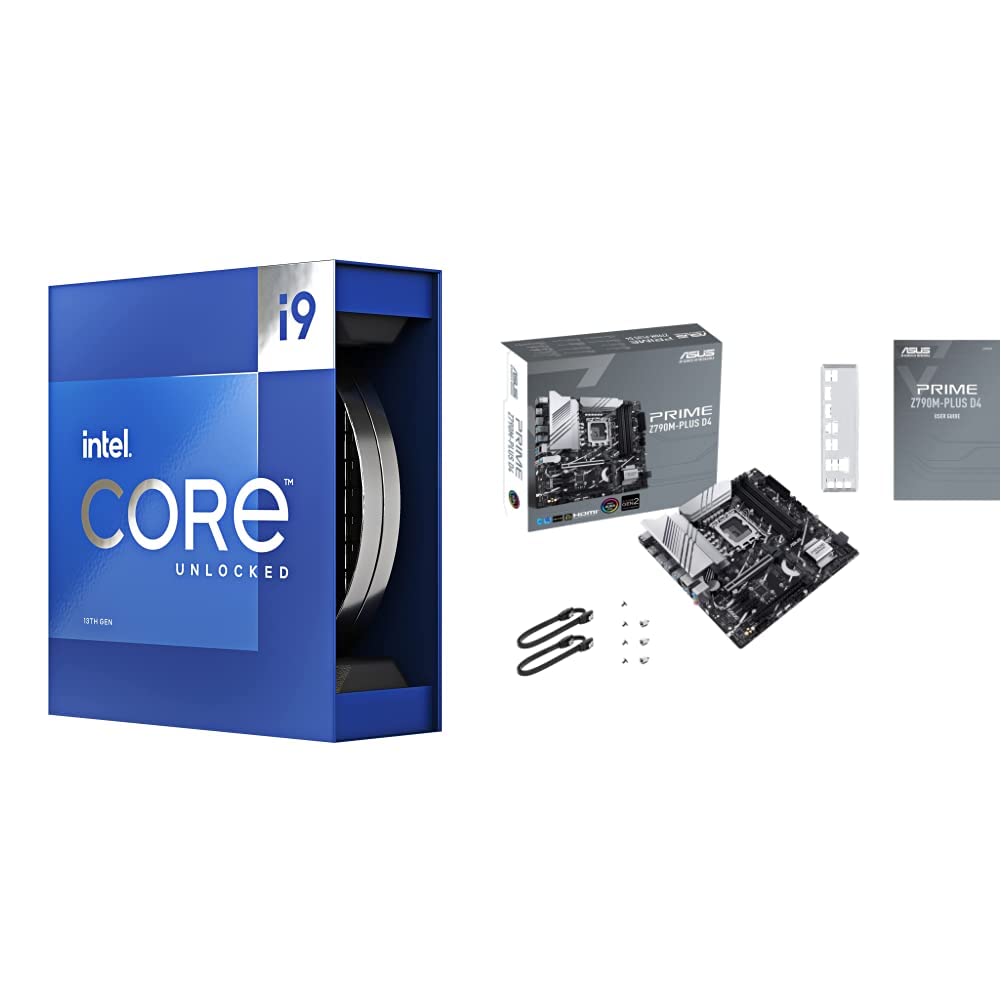 Intel Core i9-13900K Desktop Processor & ASUS Prime Z790M-Plus D4 LGA 1700(Intel® 12th&13th Gen) microATX Motherboard