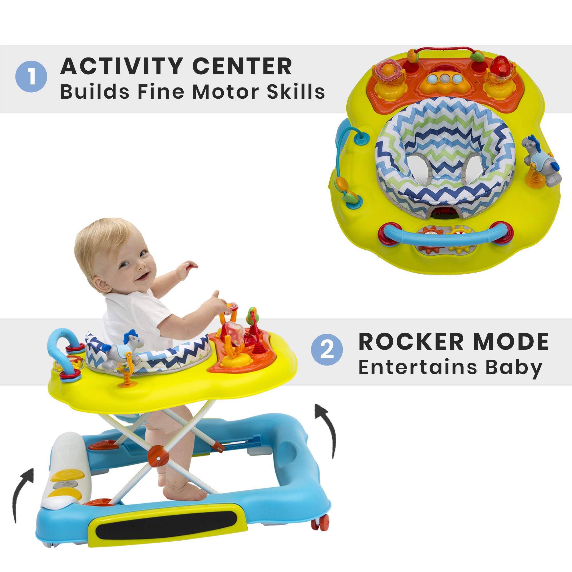 Delta Children 4-in-1 Discover & Play Musical Walker, Scribble