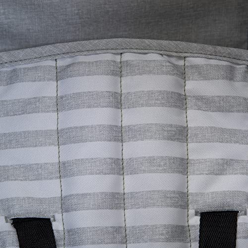GAP babyGap Classic Side-by-Side Double Stroller - Lightweight Double Stroller with Recline, Extendable Sun Visors & Compact Fold - Made with Sustainable Materials, Grey Stripes