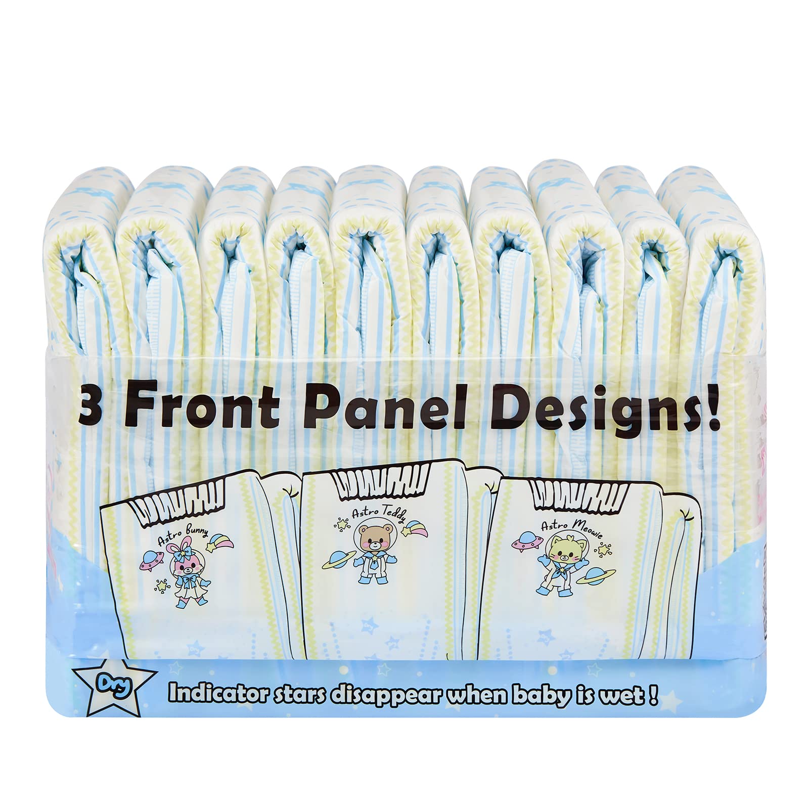 Littleforbig Printed Adult Brief Diapers 40 Pieces (4 Packs) - Astro Babies(L)