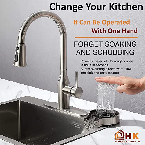 House & Kitchen Co. , Kitchen Sink Accessories, Bottle Washer for Sink, Glass Cleaner Tool, Baby Bottle Washer, Bar Glass Rinser