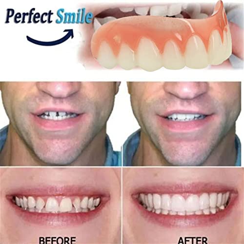 Snap on Teeth You Can Eat with - Adjustable Snap-On Dentures, Cover The Imperfect Teeth, Denture Teeth Temporary Fake Teeth for Snap on Instant & Confidence Smile (Top, Female)