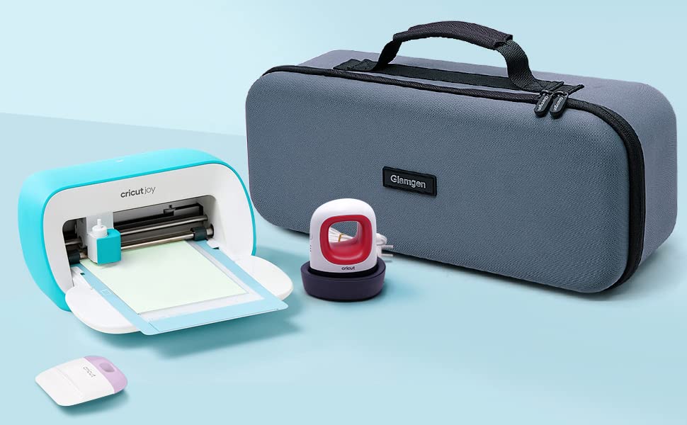 Hard Travel Case for Cricut Joy,Carrying Cases for Cricut Easy Press Mini with 3 Cutting Mats,Waterproof Durable Portable Storage Bag for Craft Pen Set, Cutting Mats and Cricut Joy Accessories