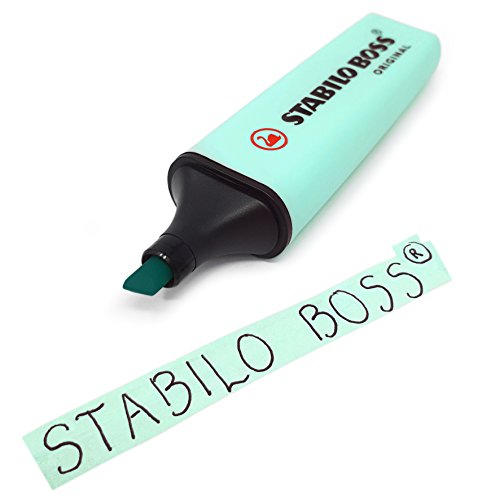 STABILO BOSS Original Pastel Highlighter Pens Markers - Set of 3 - Lilac, Pink and Turquoise