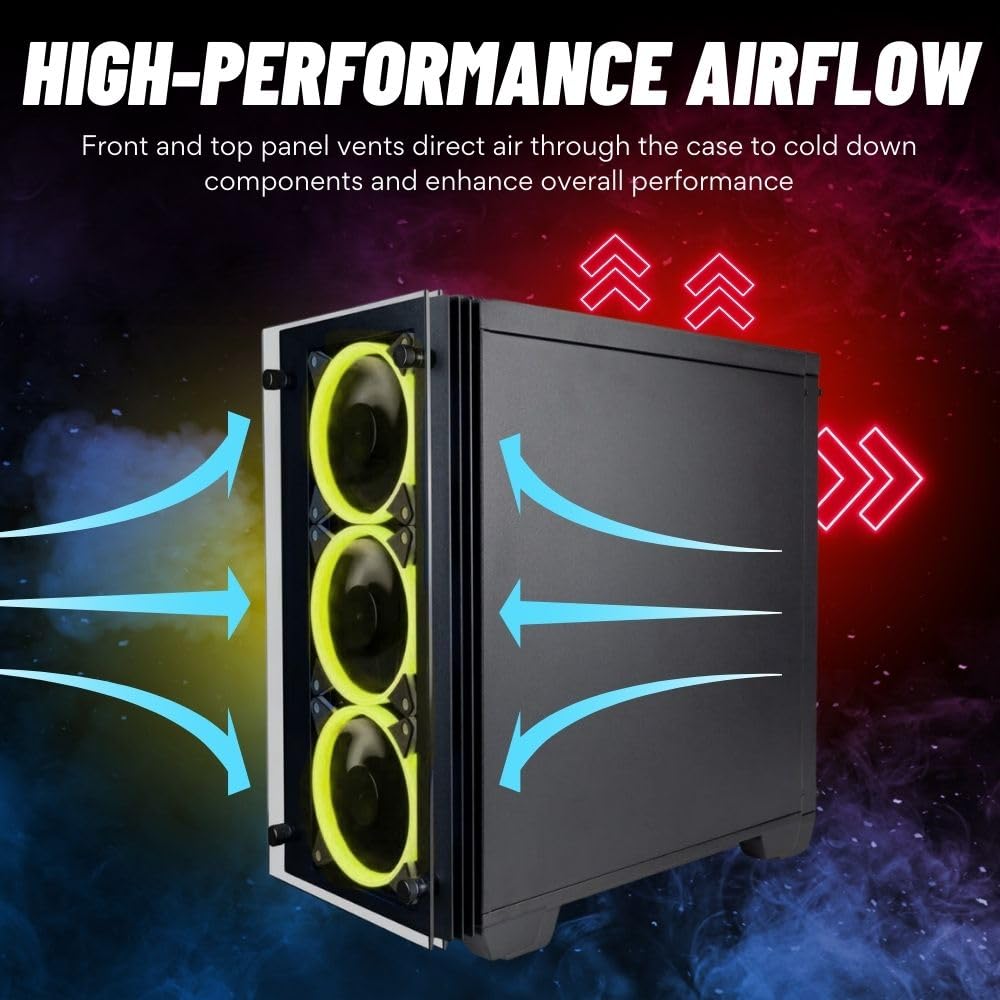 Empowered PC Stratos Micro Gamer Desktop - RTX 4090, Intel 24-Core i9-14900KF Processor (>13900K in FPS), 96GB DDR5 RAM, 2TB NVMe SSD + 12TB HDD, WiFi, Windows 11 - RGB Gaming Computer