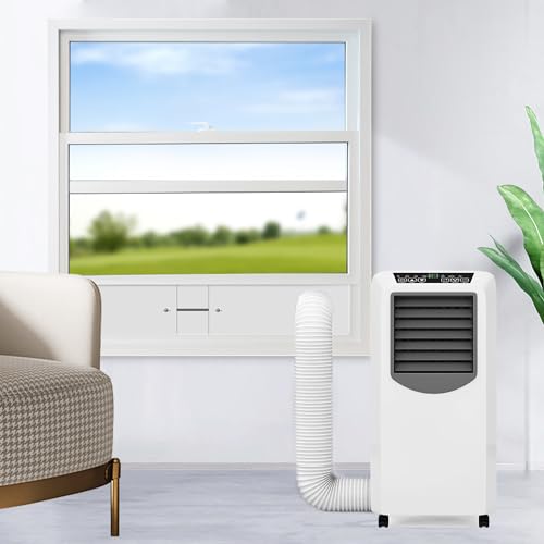 Humhold Portable Air Conditioner Window Vent Kit,4 Packs PVC Seal Panel, Max Adjustable Length 65 Inch, 5.9" Diameter Coupler, Universal Portable AC Duct Kit for Sliding Vertical & Horizontal Window