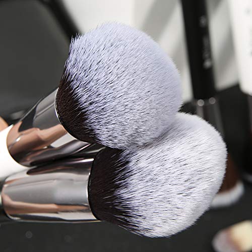 DUcare Professional Makeup Brushes Panda Series Makeup Brush Set Valentines Day Gifts 31Pcs Kabuki Foundation Blending Face Powder Blush Concealers Eye Shadows With Leather Case Organizer
