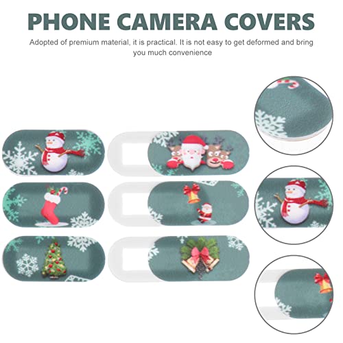 Gatuida 6pcs Christmas Camera Cover Camera for Computer Laptop Camera Laptop Protector Webcam Slide Blocker Webcam Blocker Protector Webcam Privacy Lens Protectors Camera Shield Cover Abs