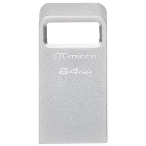 Kingston DataTraveler Micro 64GB USB Flash Drive | Ultra-Small Premium Metal Design | USB 3.2 Gen 1 | Speeds up to 200MB/s | DTMC3G2/64GB - 2 Pack