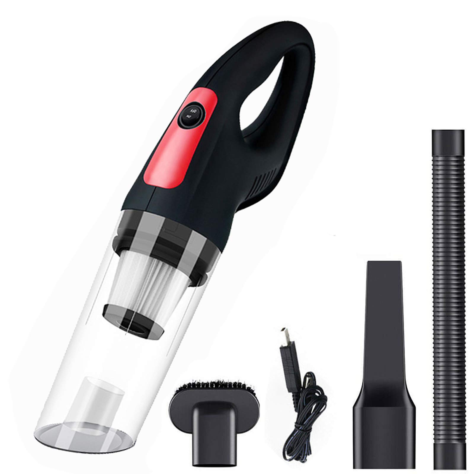 GBGC Handheld Car Vacuum Cleaner Cordless 120w Wet Dry Strong Suction 4500PA (Black)