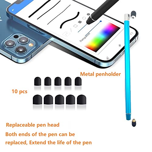Stylus Pens for Touch Screens(5 Pack), 10 Replaceable Tips High Precision Capacitive Stylus Pen for iPad iPhone Android Tablets and All Universal Touch Screen Devices