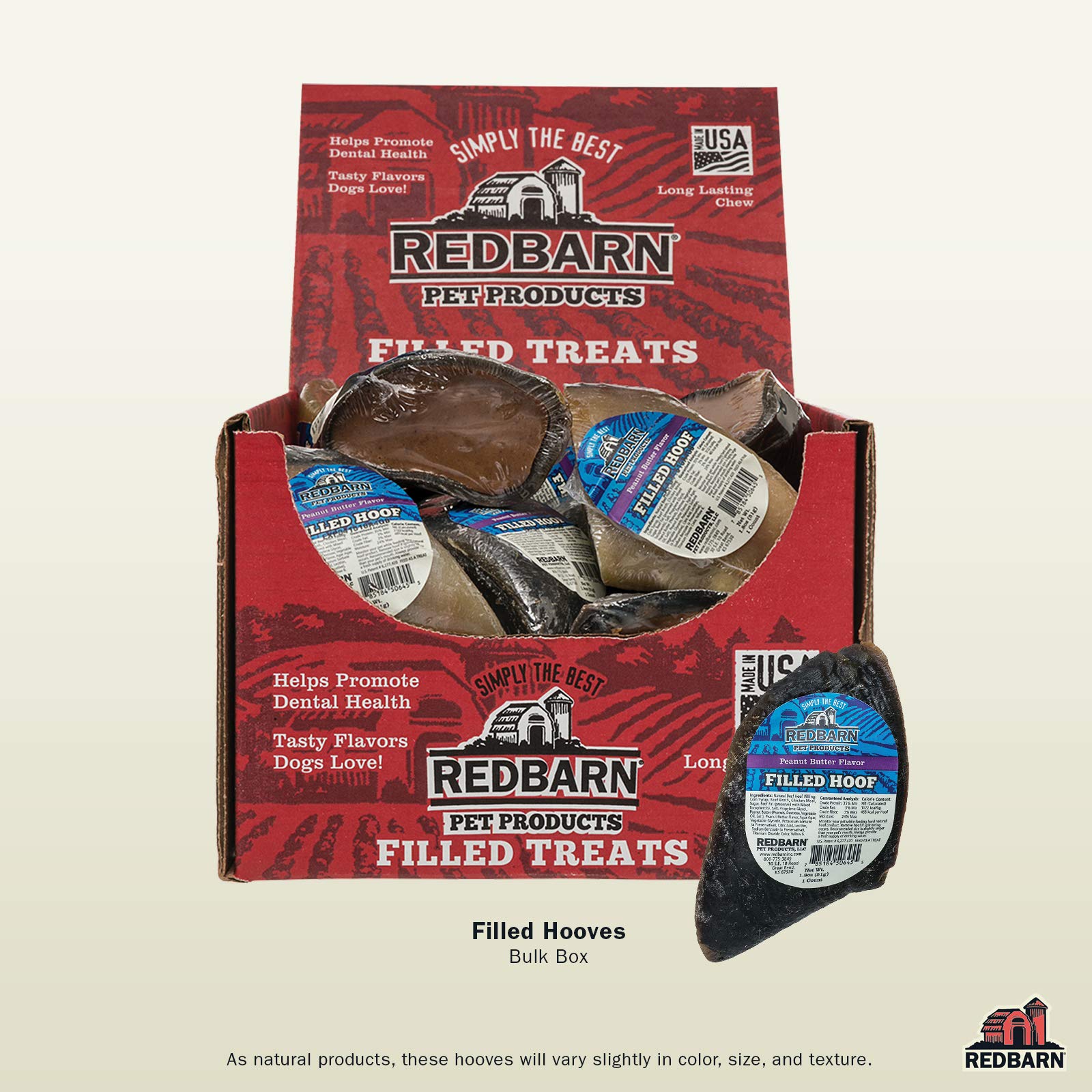 Redbarn Filled Hooves-Peanut Butter (10-Count)