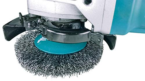 Makita 1 Piece - 4 Inch Crimped Wire Wheel Brush For Grinders - Light-Duty Conditioning For Metal - 4" x 5/8-Inch | 11 UNC