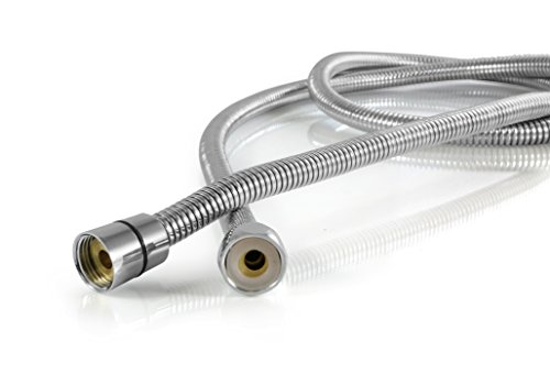 K&J Flexible 304 Stainless Steel Shower Hose - Universal Fit - Fits All Handheld Shower Heads, Sprayers, And Bidet Sprayers (Not Included) - Real 304 Stainless Steel (1, 6 ft)