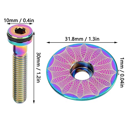 Demeras Headset Top , Waterproof Headset Top Cover Alloy Colorful for Road Bike