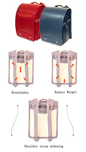 ransel randoseru japanese automatic black school bag girls and boys PU leather light weight