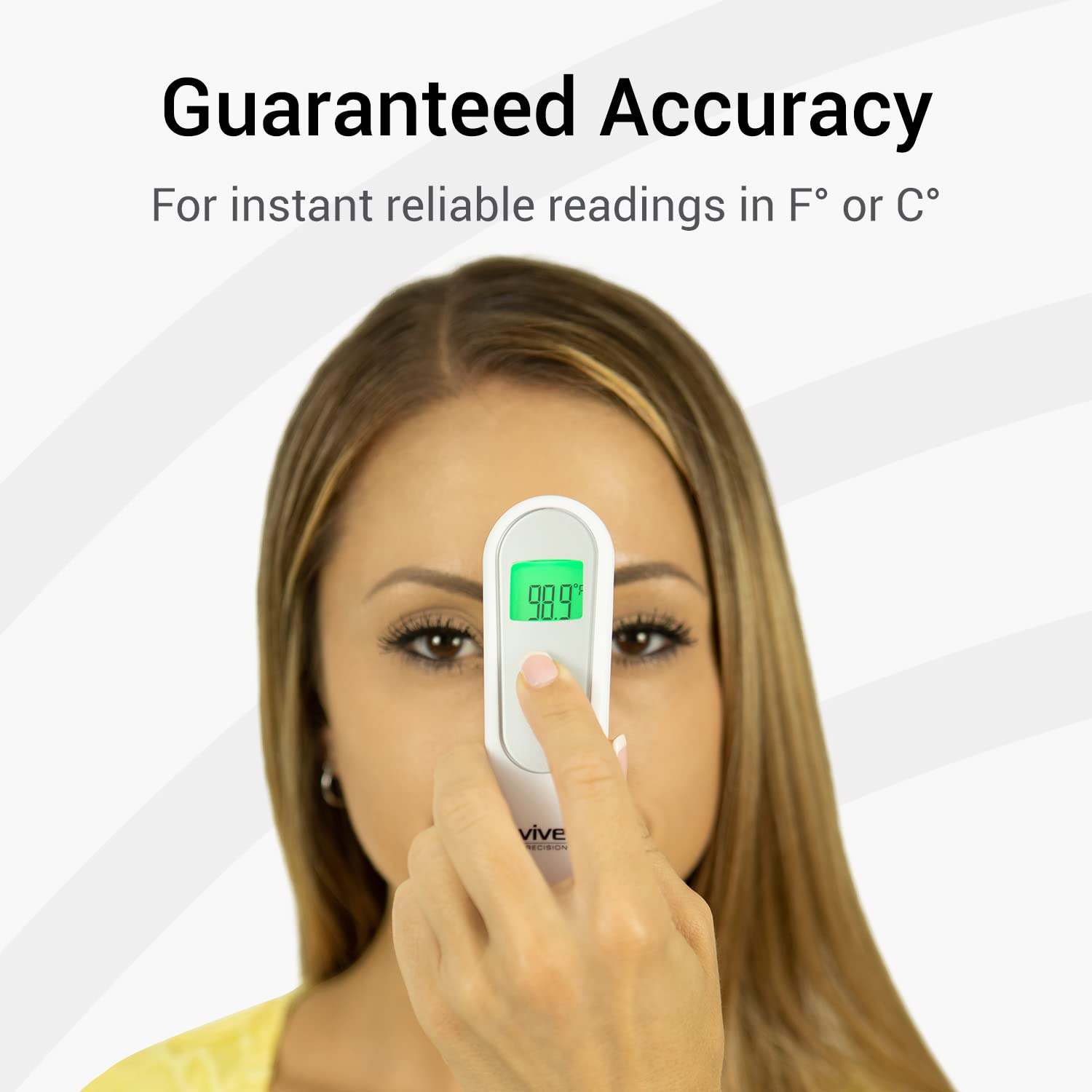 Vive Temporal Forehead Thermometer Scanner for Adults, Kids & Babies - No Touch Medical Grade Infrared Digital Temperature Thermometer for Head, Ear & Fever - Touchless Instant Thermal Temperature Gun