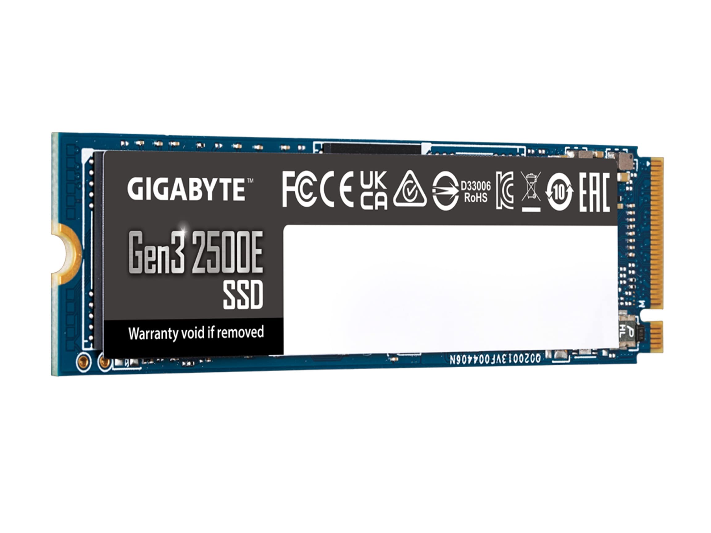 GIGABYTE Gen3 2500E SSD 1TB NVMe M.2 Internal Solid State Hard Drive with Read Speed Up to 2400MB/s, Write Speed Up to 1800 MB/s, Host Memory Buffer Supported, (G325E1TB)