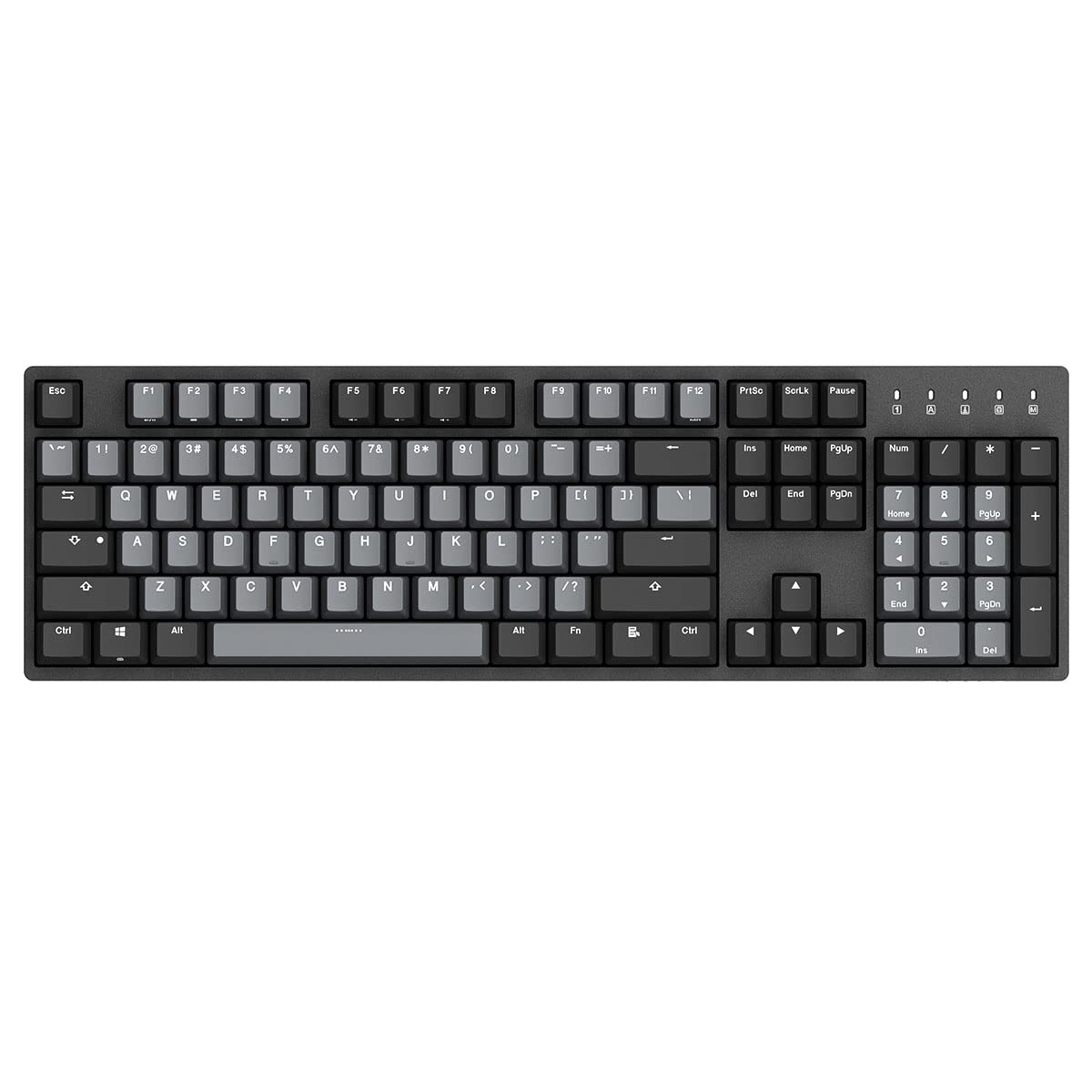 DURGOD Gaming Mechanical Keyboard with Cherry MX Silent Red Switches - 104 Key - Double Shot PBT - NKRO - USB Type C - for Gamer/Typist(Space Gray,ANSI/US)