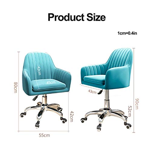 Fubas- Liftable Computer Chair, Home Rotating Office Chair, Modern Leisure Furniture, PU Anti-Skid Casters Kitchen Dining Desk Chairs (Multicolor Optional)