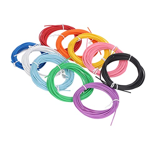 Kadimendium 10 Color 3D Pen PCL Filament Refill 1.75mm Low Temperature Bright 3D Printing Pen Consumables Filament Bundle Multicolor 5m for 3D Printers
