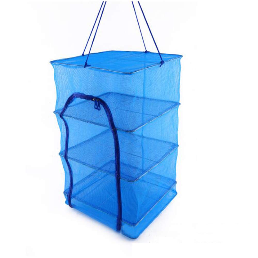 lolicute Drying Rack Net Dryer 4 Layers Fish Net 15.7x 15.7 x 25.6Inch Drying Rack Folding Fish Mesh