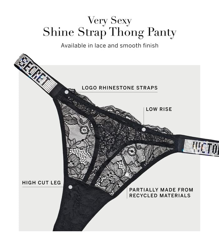 Victoria's Secret Women's Lace Thong Underwear, Women's Panties, Very Sexy Collection, Red (S)